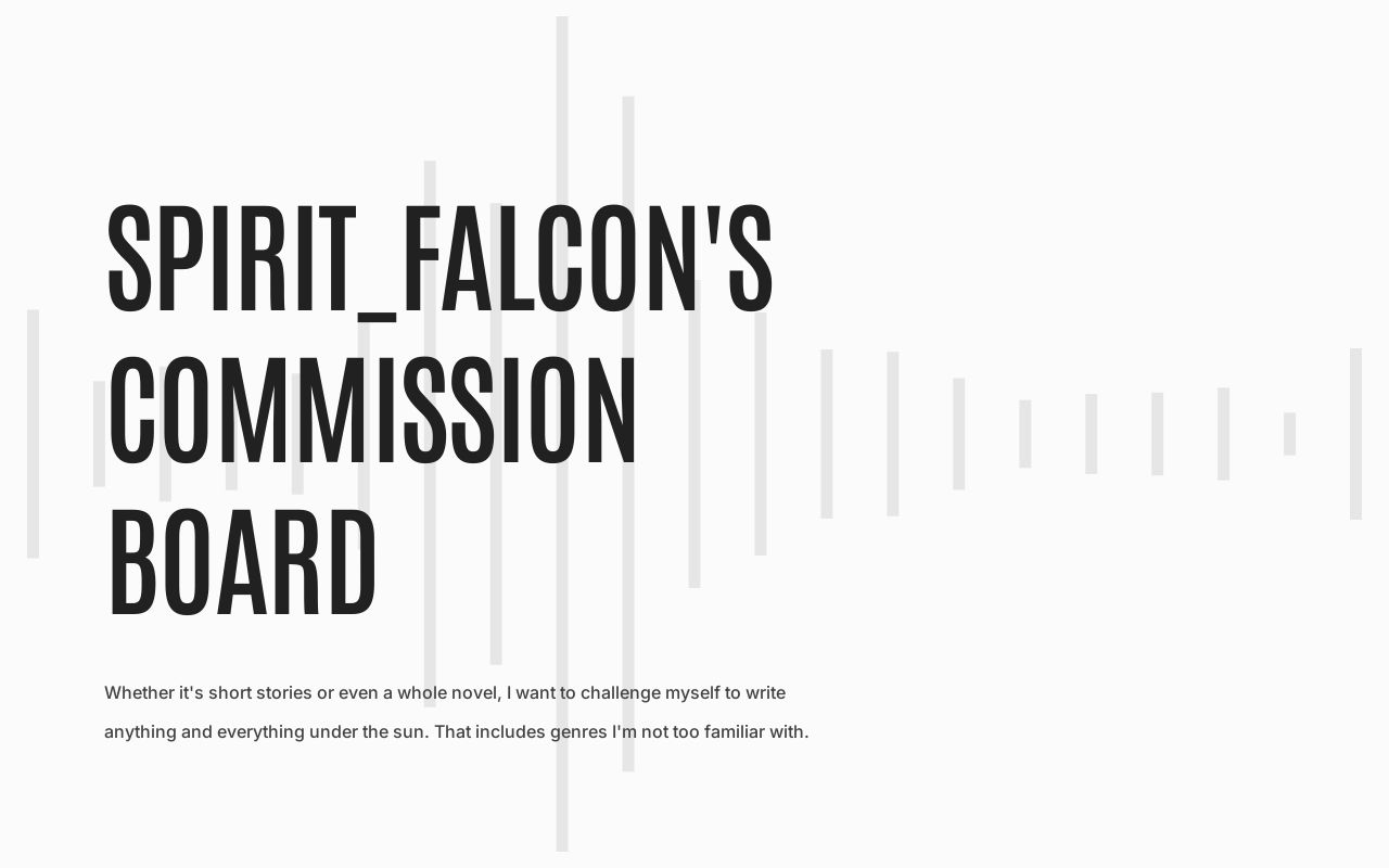 Spirit_Falcon's Commission Board